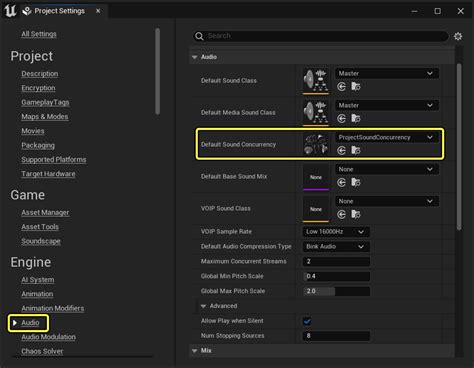 Sound Concurrency Reference Guide Unreal Engine 55 Documentation Epic Developer Community
