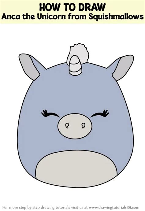 How To Draw Anca The Unicorn From Squishmallows Squishmallows Step By Step