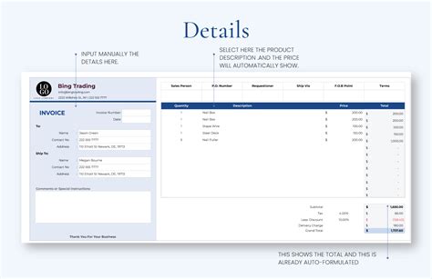 Purchase Invoice Template Word Google Docs Google Sheets Apple Pages Adobe XD Template Net