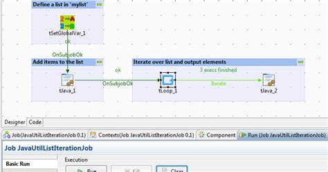 Bekwam Blog Iterating Over A Java Collection With Talend Open Studio