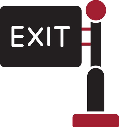 Exit Sign Vector Icon 31009277 Vector Art At Vecteezy