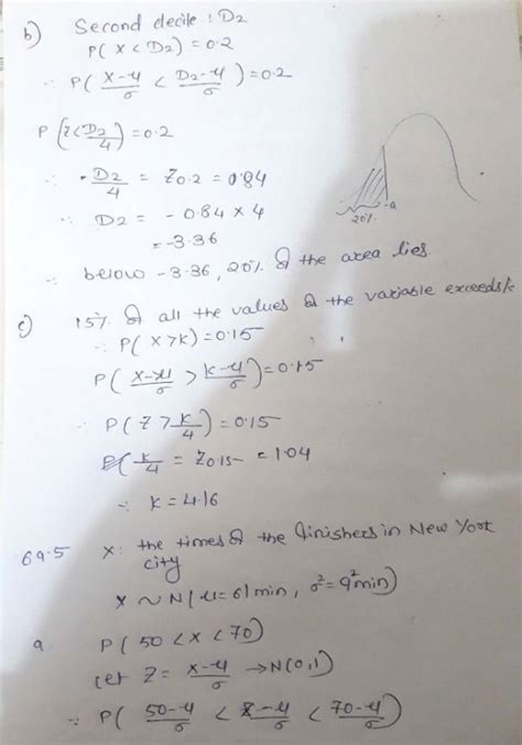 692 A Variable Is Normally Distributed With Mean 0 And Standard