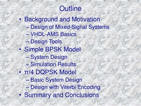 Ppt Vhdl Ams Simulation Of Rf Mixed Signal Communication Systems