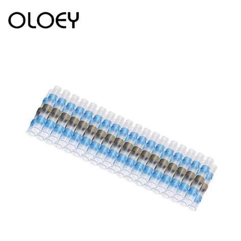 고품질 열 수축 납땜 슬리브 파란색 용접 슬리브 터미널 절연 방수 버트 와이어 커넥터 와이어 커넥터단말기 Aliexpress