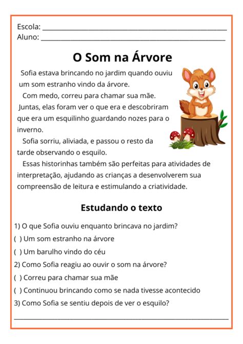 32 Textos Curtos Para Interpretação 6º Ano Com Gabarito