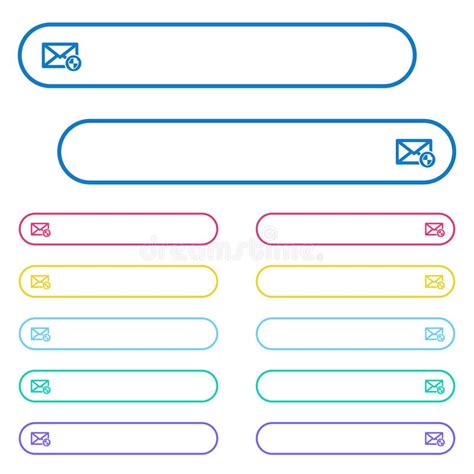 Mail Protection Icons In Rounded Color Menu Buttons Stock Vector