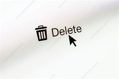 Delete Button Stock Image C037 2581 Science Photo Library