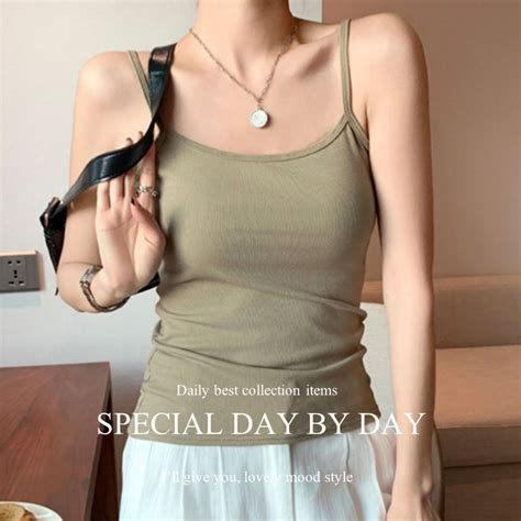 데일리나인 [무료배송]dnyne 여자 여름 골지 기본 카키 흰색 이너용 자켓 끈나시 티셔츠 나시 민소매