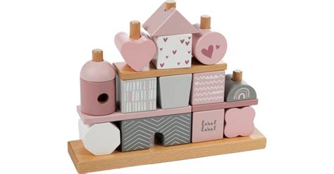 Label Label Stacking Blocks House Cubes Wooden Uk
