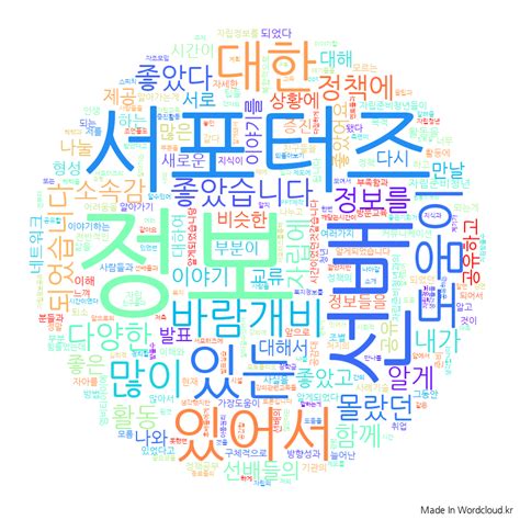 정보 서포터즈 선배 워드클라우드 워드클라우드 생성기
