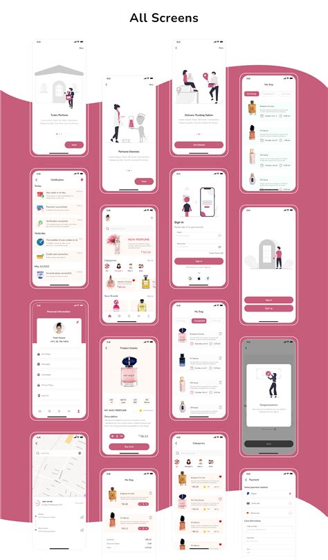 Perfume App UX UI Mobile App Design Behance