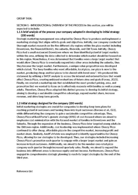 Group Task Group Task Section 1 Introduction And Overview Of The