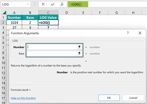 Log Excel Function Formula Step By Step Examples How To Use