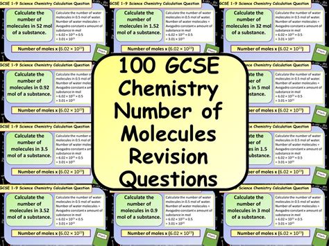 Over 800 Gcse Chemistry Science Calculation Revision Questions Teaching Resources
