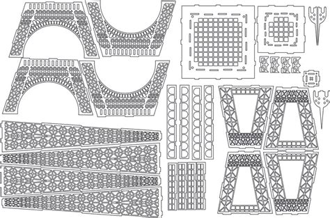 Eiffel Tower Puzzle Cutting File Etsy