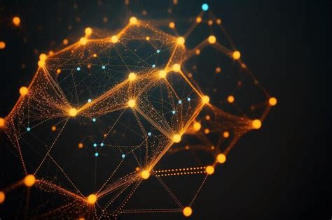 Premium Photo Abstract Lines And Dots Connect Background Illustration Generative Ai