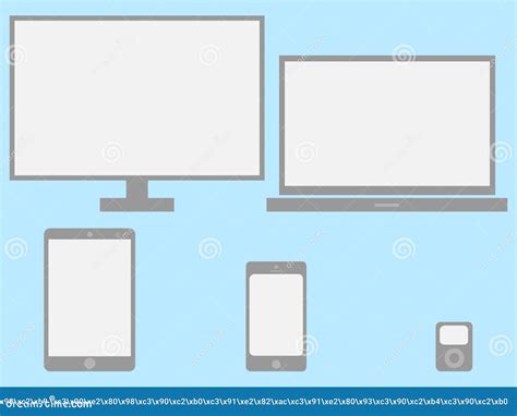 Simple Design Of Different Devices Stock Vector Illustration Of Digital Mobile 116180224