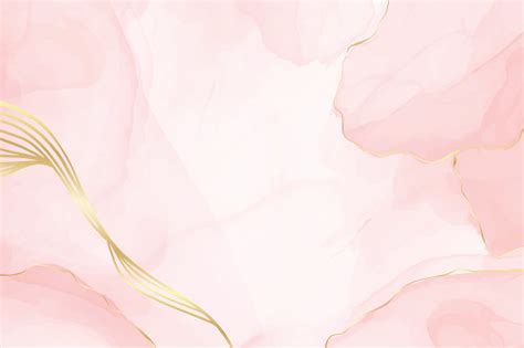 황금선으로 된 추상먼지 홍당무 액상 수채화 배경 파스텔 핑크 대리석 알코올 잉크 그리기 효과 결혼 초대를 위한 벡터 일러스트 디자인 템플릿 0명에 대한 스톡 벡터 아트 및
