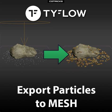 how to export particles to mesh tyflow tips tricks cgtricks