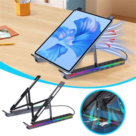 Langping Usb C Laptop Docking Stand 5 In 1 Usb C Hub With 3 Usb 30