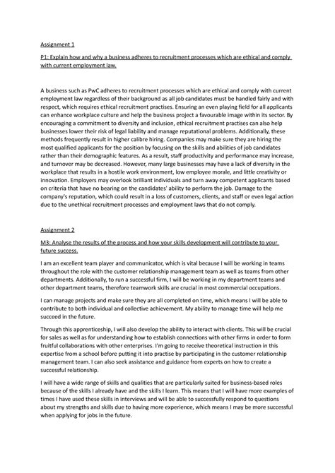 Unit 8 Assignment 1 P1 And Assignment 2 M3 Assignment 1 P1 Explain How And Why A Business