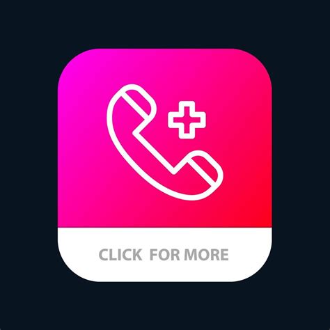 Call Ring Hospital Phone Delete Mobile App Button Android And Ios Line Version 14193196 Vector
