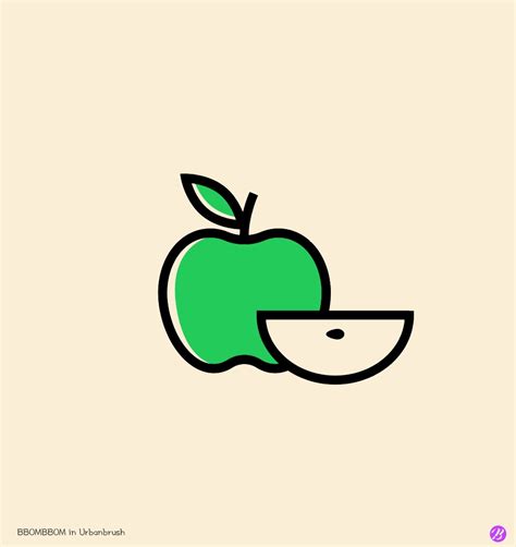青苹果插画ai免费下载 下载青苹果矢量 Urbanbrush