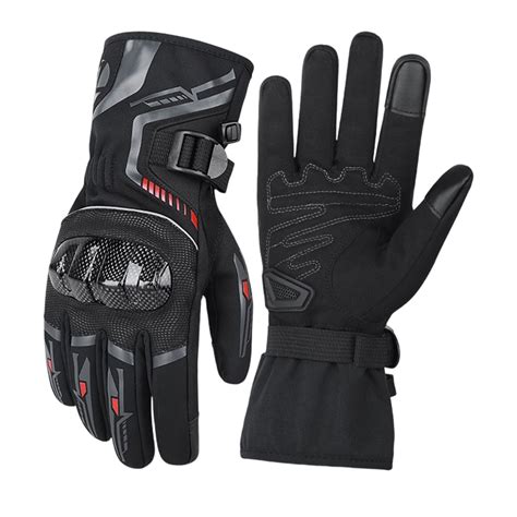 Winter Motorcycle Gloves Waterproof Thermal Defense Carbon Fiber Shell