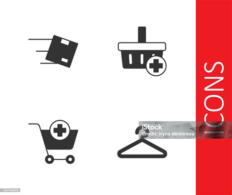 옷걸이 옷장 골판지 상자가 있는 위치 장바구니 및 바구니 아이콘에 추가 벡터 걸이 장비에 대한 스톡 벡터 아트 및 기타 이미지 걸이 장비 검은색 구매 Istock