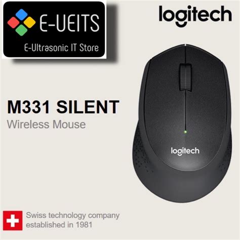Logitech M Silent Plus Wireless Mouse Black Shopee Malaysia