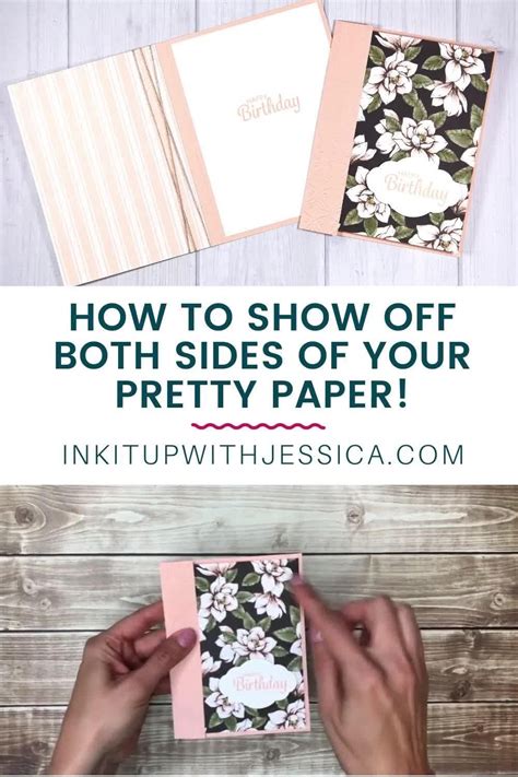 How To Show Off Both Sides Of Your Pretty Paper On A Handmade Card Artofit