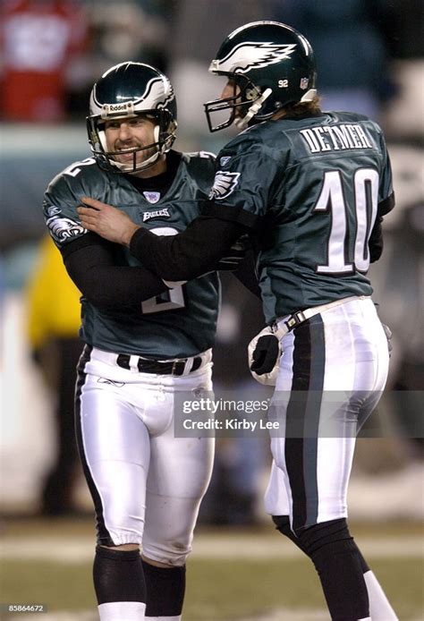 Philadelphia Eagles Kicker Koy Detmer And Koy Detmer Celebrate During