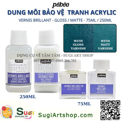 Dung Môi Bảo Vệ Tranh Acrylic Pebeo Véc Ni Phủ Bóng Sugi Art Shop