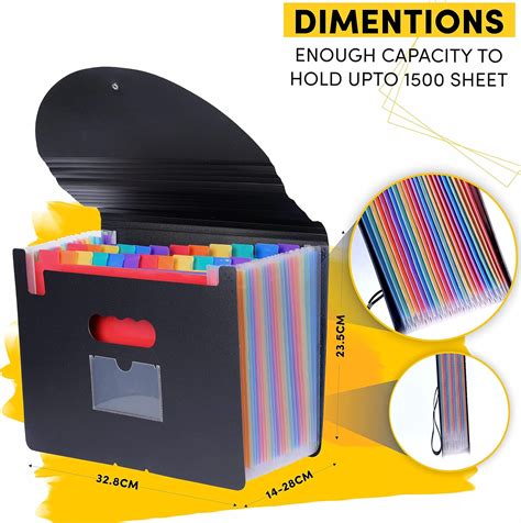 Tragbox File Organiser Box Pockets Document Organiser Expanding File Folder Organiser Files