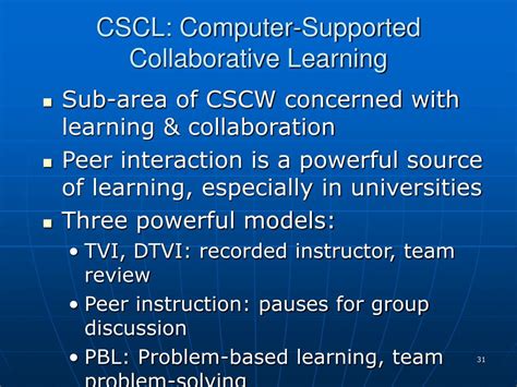 Ppt Computer Supported Cooperative Work Cscw Powerpoint Presentation Id 4004220