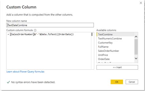 Power Bi Concatenate Stings With Power Query M Language
