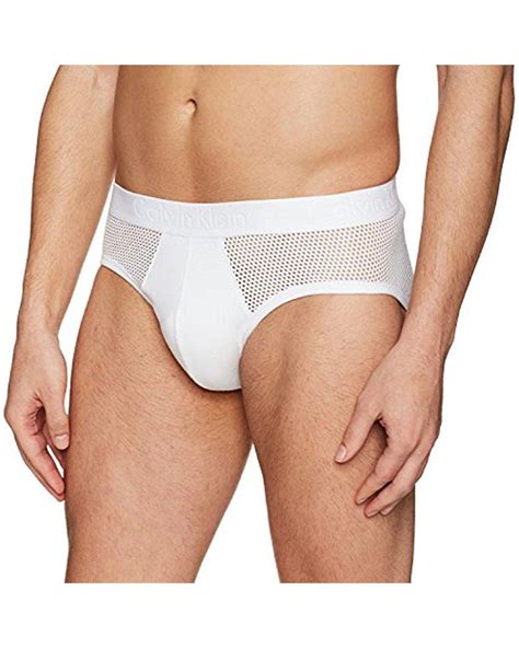 Calvin Klein Underwear Body Mesh Briefs In White For Men Lyst