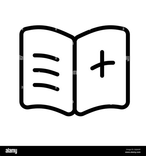 Medical Book Icon Set In Thin Line Outline Style And Linear Vector Sign Stock Vector Image And Art