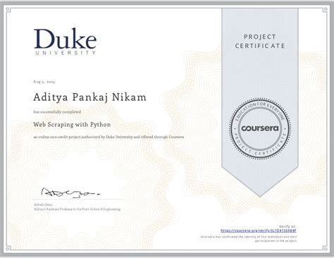 aditya nikam on linkedin webscraping python datascience coursera