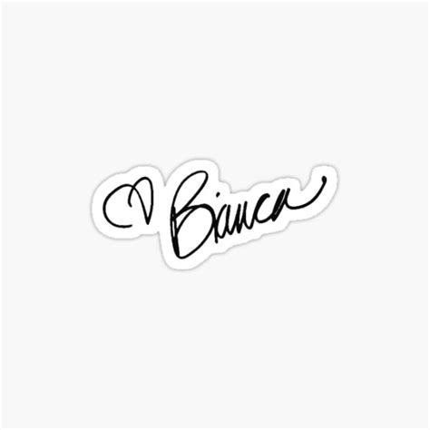 Bianca Sticker Sticker For Sale By Tylerschwartz Redbubble