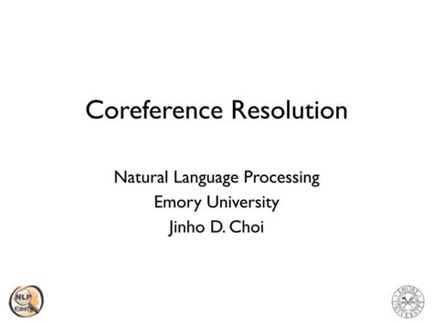 Cs571 Coreference Resolution Ppt
