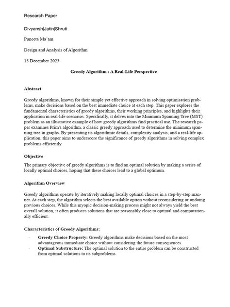Greedy Algo Documentation Pdf Graph Theory Computational