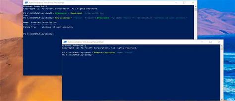 Как создать или удалить учетную запись пользователя в Powershell