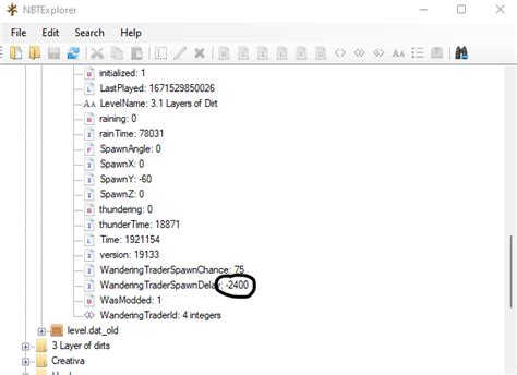 i was looking with nbtexplorer inside level dat and i saw that the wandering trader spawn delay