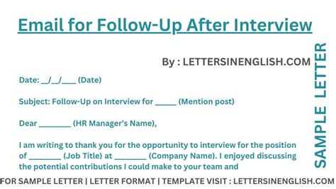 Email For Follow Up After Interview How To Write Follow Up Email After Interview Youtube