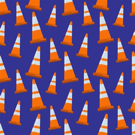 Safety Cone Seamless Pattern Illustration Background 2067948 Vector Art At Vecteezy