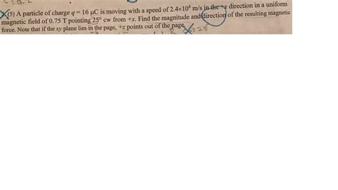 Solved A particle of charge q μC s moving with a Chegg