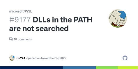 Dlls In The Path Are Not Searched · Issue 9177 · Microsoftwsl · Github