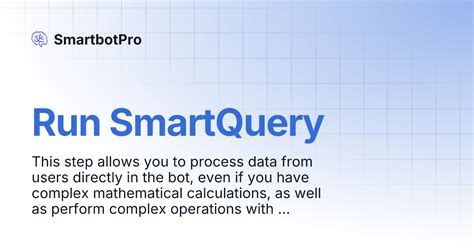 Run Smartquery Smartbotpro Run Smartquery Smartbotpro
