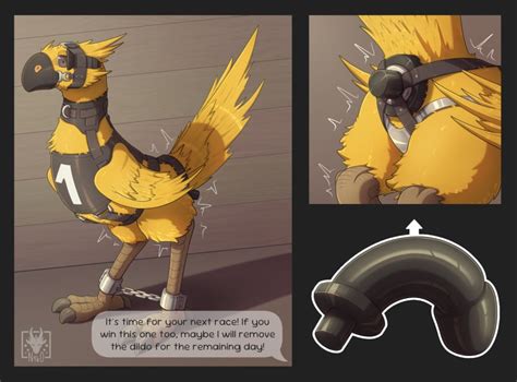 Rule 34 Anal Anal Sex Avian Blinders Bondage Chains Chastity Device Chocobo Dildo Dildo In Ass